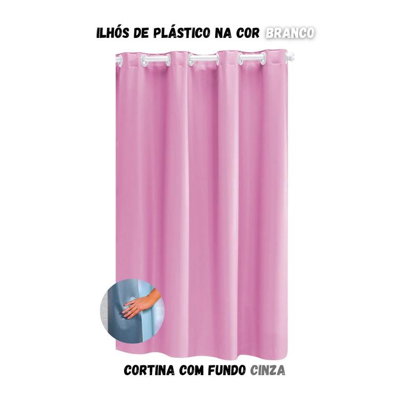 Cortina Blackout para Sala ou Quarto PVC (plástico) UMA FOLHA Rústica 1 ...