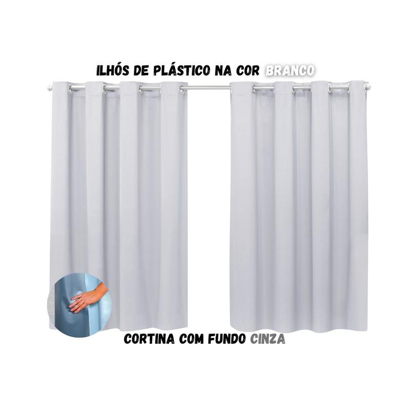 Cortina Blackout Sala ou Quarto PVC (plástico) Rústica 100% Blecaute 2 ...