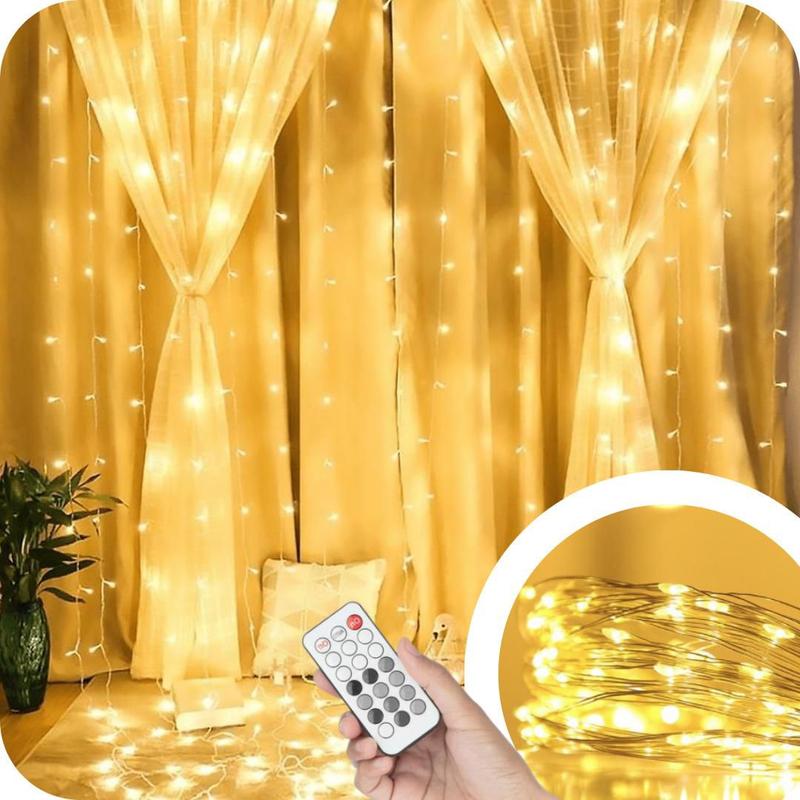 Cortina de led decorativa cascata c/300 Leds com controle - efeitos ...