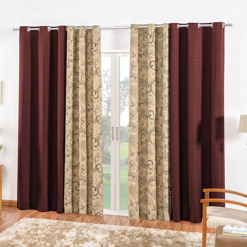Cortina Dublin 4,10m x 2,50m Vinho Cotex - Cortinas - Magazine Luiza