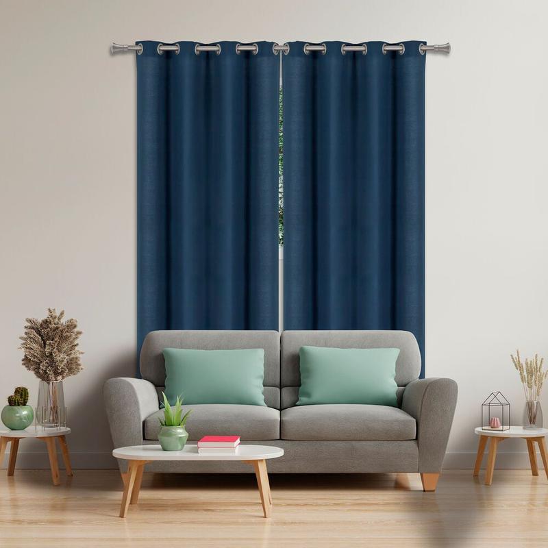 Cortina Kazzan 2,60X2,30m Azul Índigo Diagonal - Cortinas - Magazine Luiza