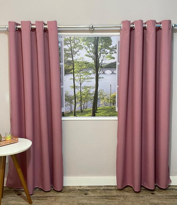 Cortina Lana Rosê Oxford 300X250 Para Sala/Quarto - Fabritex - Cortina ...