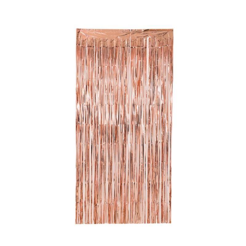 Cortina Metalizada Decorativa Rose Gold 1X2 metros - Silver Festas ...