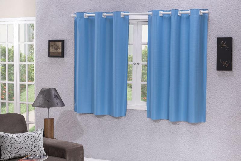 Cortina Moderna Clean 2,20 x 1,30 Metros Para Varão Normal - Moreira ...