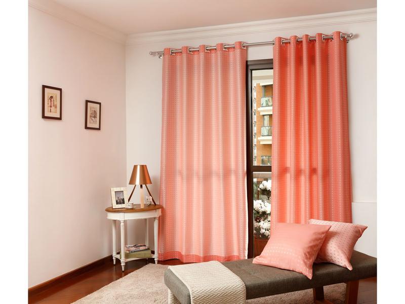 Cortina para Quarto e Sala Pêssego Santista - Nova York 2,00x1,80m ...