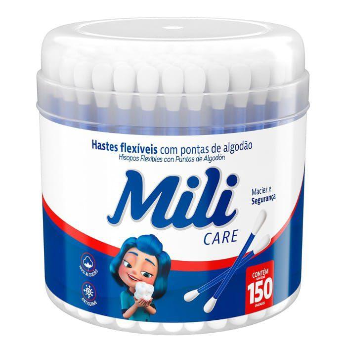 Cotonetes Hastes Flexíveis Mili Care Pote 150 Unidades - Cotonete ...