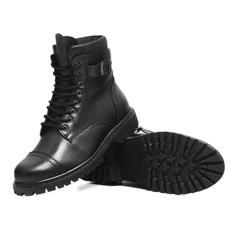 Coturno Militar Masculino Couro Stefanello Barry - Coturno Masculino ...