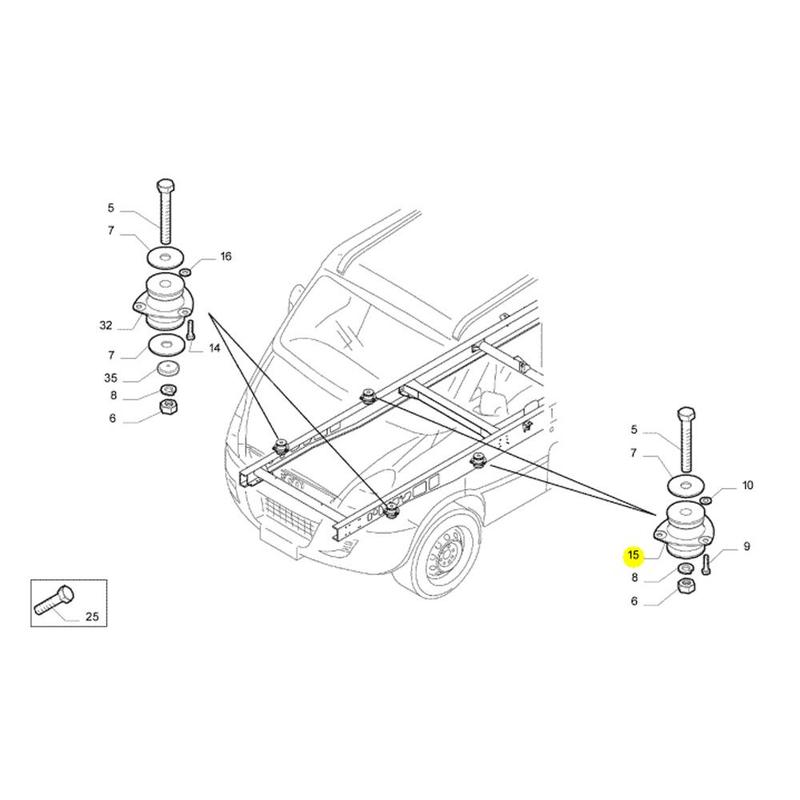Coxim Dianteiro Cabine Para Iveco Nova Daily - 2996417 - JC REI ...
