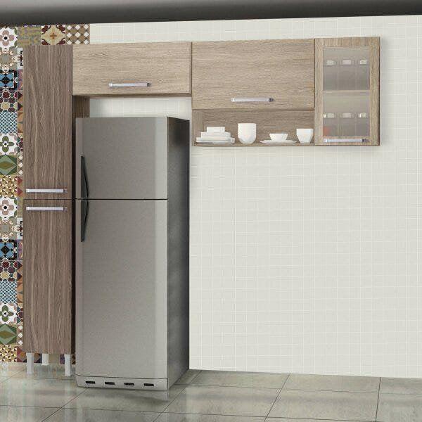 Cozinha Compacta 3 Peças Paneleiro Simples Master Sallêto Móveis ...