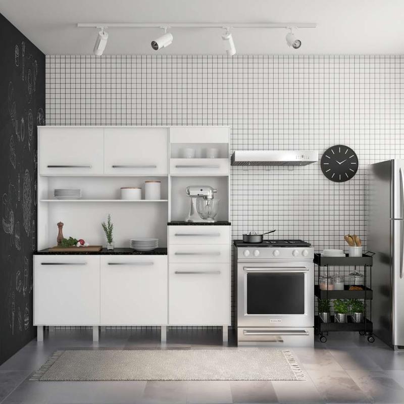 Cozinha Compacta Incrível 6 PT 2 GV Branco - Mobly - Cozinha Compacta ...