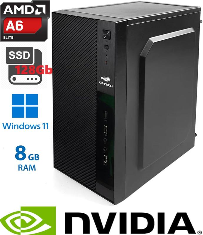 CPU Computador C3TECH AMD A6 WINDOWS 11 SSD 128Gb - CPU - Magazine Luiza