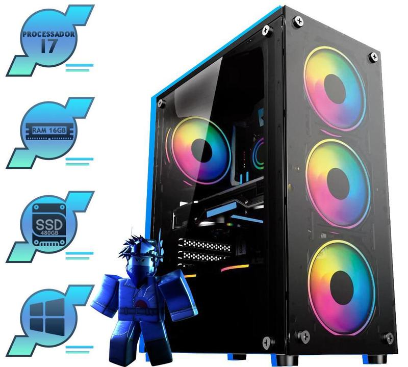 Cpu pc gamer i7 barato memoria ram 16gb ssd 480gb fonte 500w - GSNEW ...