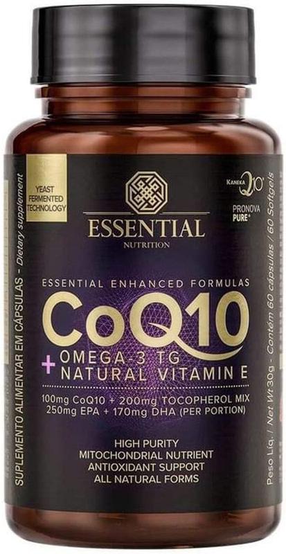 CQ10 Coenzima Q10+ Omega-3 TG + Natural Vitamin E- com 60 cápsulas ...