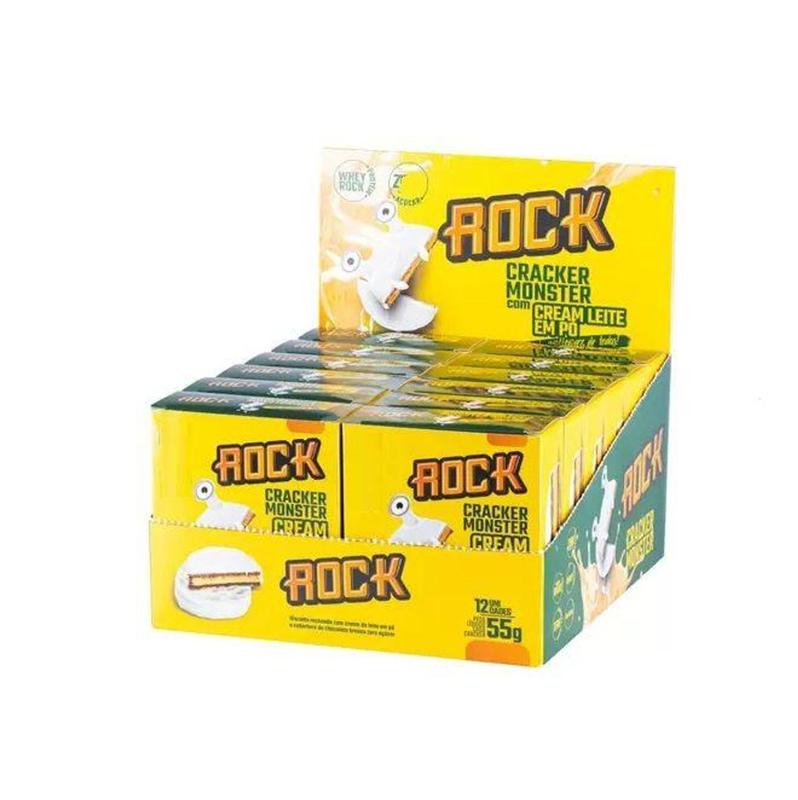 Cracker Monster (Caixa 12 unid de 55g) - Sabor: Cream Leite em Pó c ...
