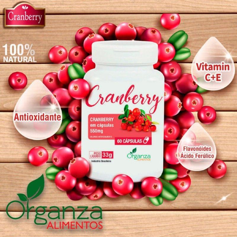 Cranberry 550mg 60 Cápsulas Organza Alimentos - Fitoterápicos e ...