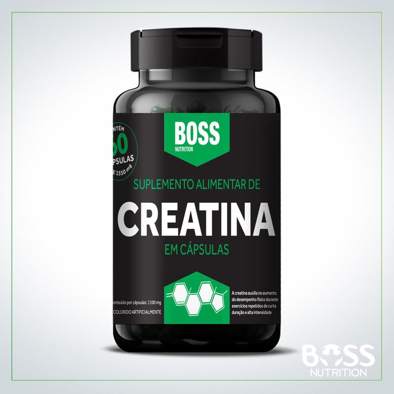Creatina 1100 mg 60 cápsulas - Boss Nutrition - Creatina - Magazine Luiza