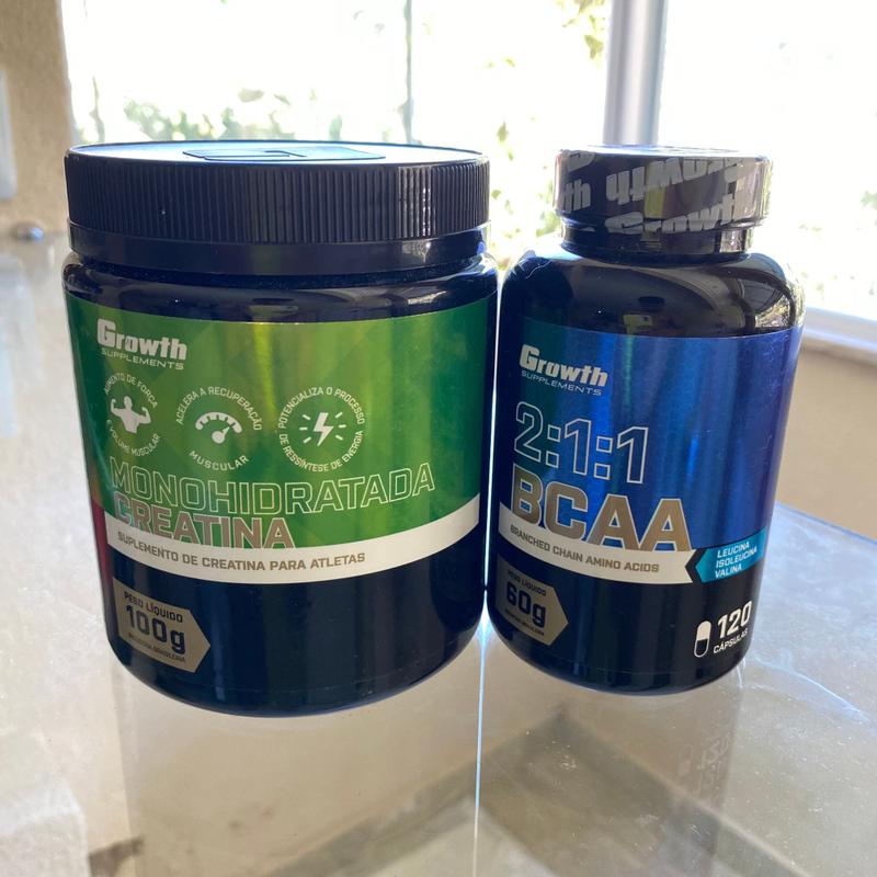 creatina e bcaa Growth 100g - Creatina - Magazine Luiza