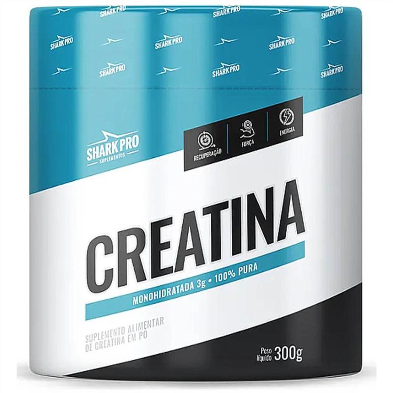 Creatina Monohidratada 100% Pura 300g Shark Pro - Zero Carboidratos ...