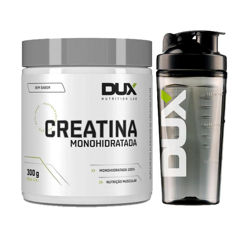 Creatina Monohidratada 300g Dux + Coqueteleira Dux - Dux Nutrition ...