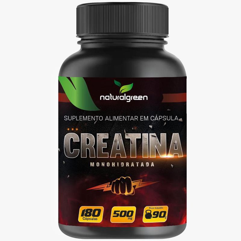 Creatina monohidratada 500mg 180 caps - Natural Green - Creatina ...