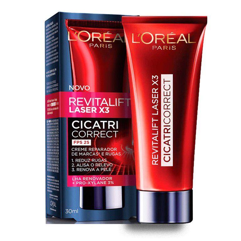Creme Cicatri Correct Revitalift Laser X3 FPS25 Loréal Paris 30ml ...