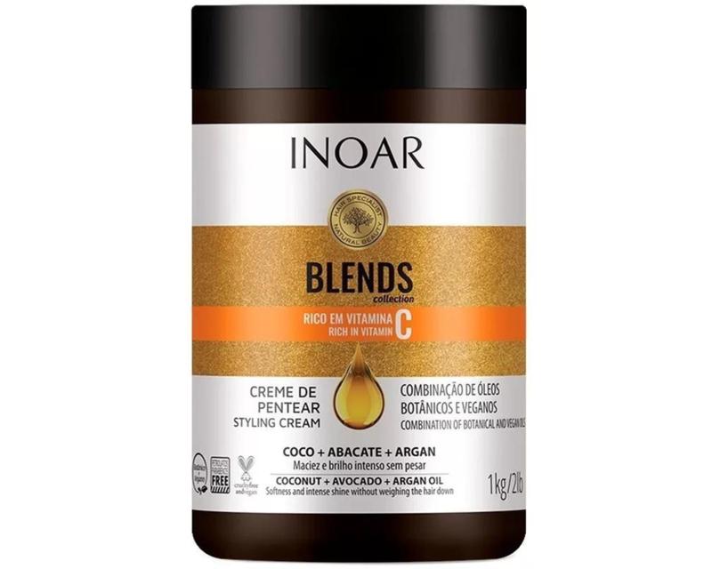 Creme De Pentear Inoar Blends Hidratação Pote 1kg - Creme de Pentear ...