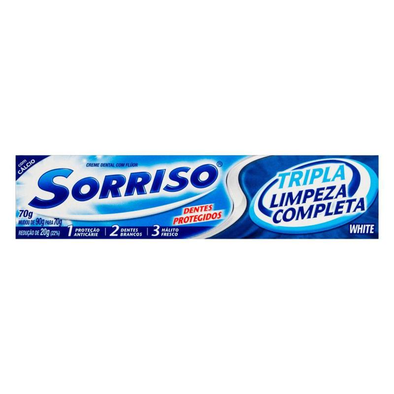 Creme Dental Sorriso Tripla Limpeza Completa 70g - Creme e Gel Dental ...
