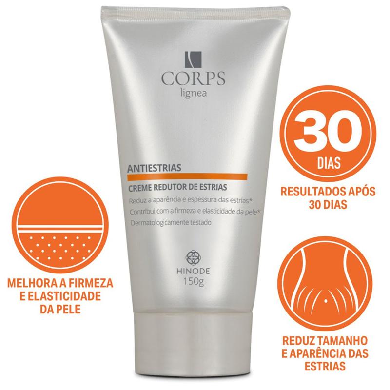 Creme Redutor De Estrias Corps Lignea 150g - Hinod - Redutor de Medidas ...