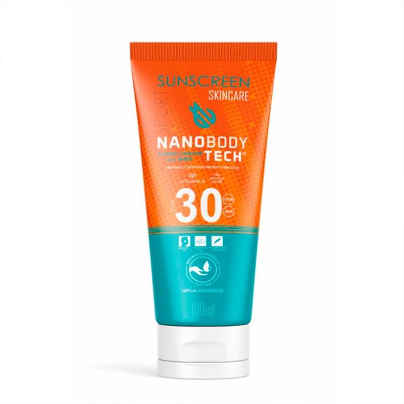 Creme Sunscreen 30 FPS 100ml UVA & UVB Nanobodytech - Cuidados com o ...