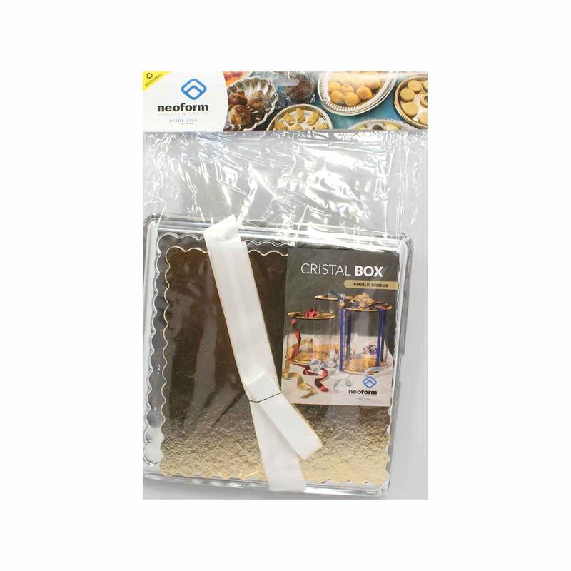 Cristal Box Quadrada Alta Neoform 30x25cm 1und - Embalagem para Bolo ...