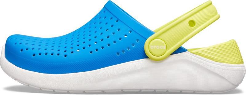 Crocs LiteRide Kids Azul/Citrus - Babuche / Clog Infantil - Magazine Luiza