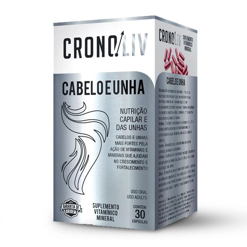 Cronoliv Cabelo e Unha 30 Cápsulas - Cronovit - Nutricosméticos ...
