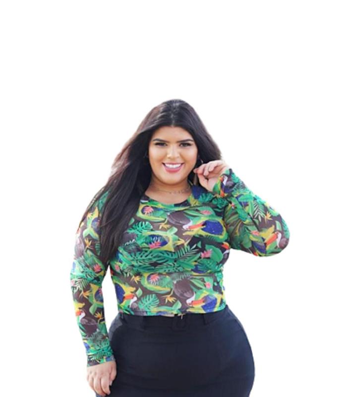 Croppeds Plus Size Copa Do Mundo Tamanho Grande Brasil CTB - Dona Moça ...