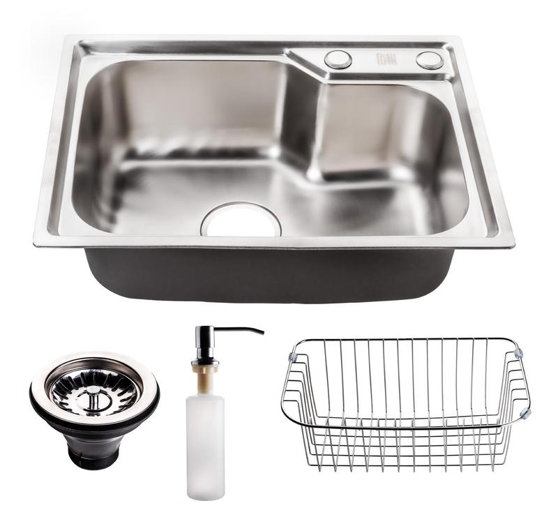 Cuba Cozinha Gourmet Aço Inox Simples com Acessórios - NEWconcept - Pia ...