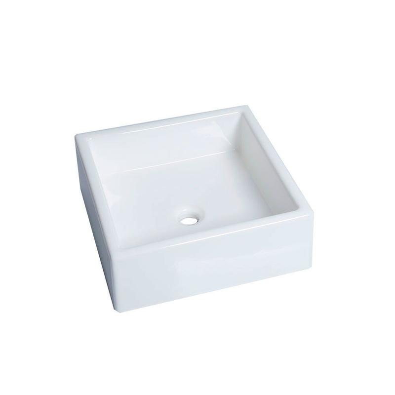 Cuba de apoio quadrada Satual 35x30cm branco Alterna - Cuba de Apoio ...