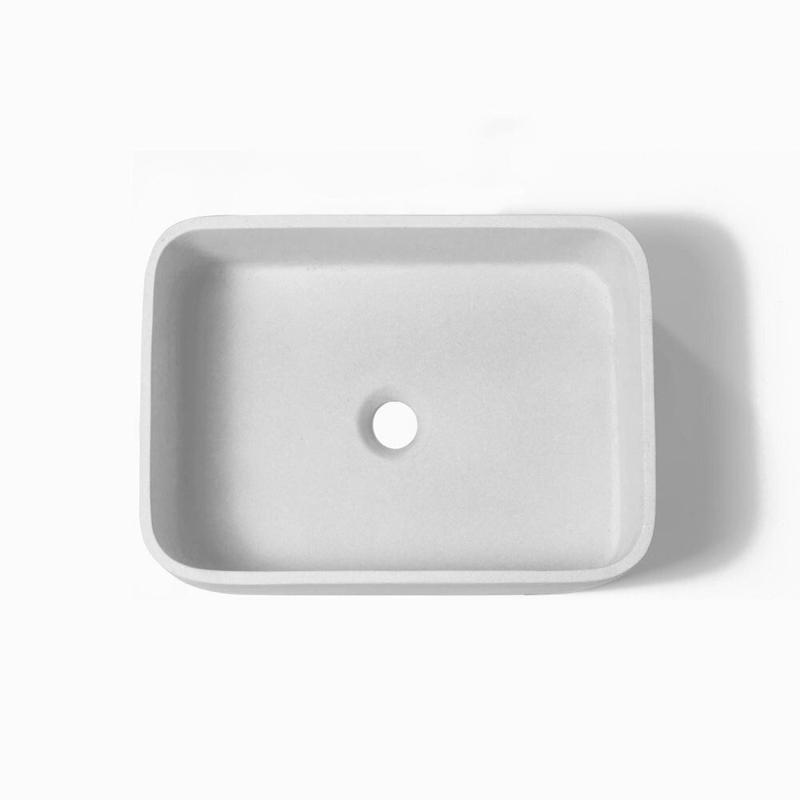 Cuba de Banheiro Concreto Apoio Retangular 42 Cm Tessa Bela Metais ...