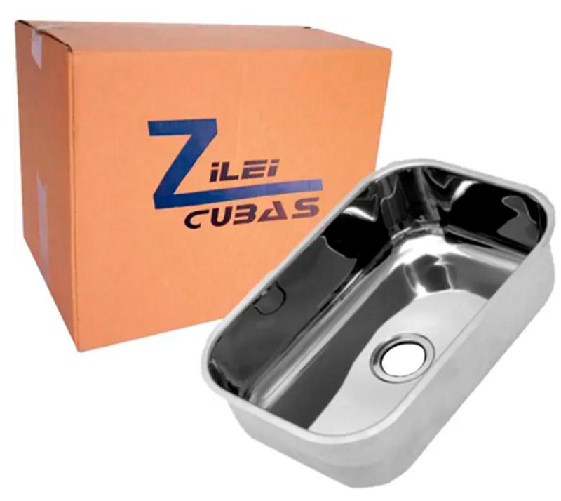 Cuba inox para cozinha n2 56X34X17 com sifão - Zilei Cubas - Pia e Cuba ...