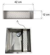 Cuba Para Pia 40x40 Cozinha Área De Churrasco Inox Quadrada com ...