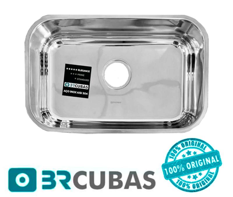 Cuba para Pia de Cozinha Aço Inox 304 56x34x17- BR CUBAS - Pia e Cuba ...