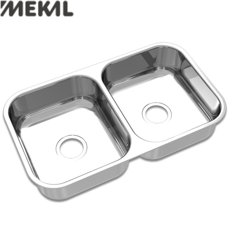 Cuba Pia Dupla Para Cozinha Polida de Inox Cd-34 Mekal 70x40 - Pia e ...
