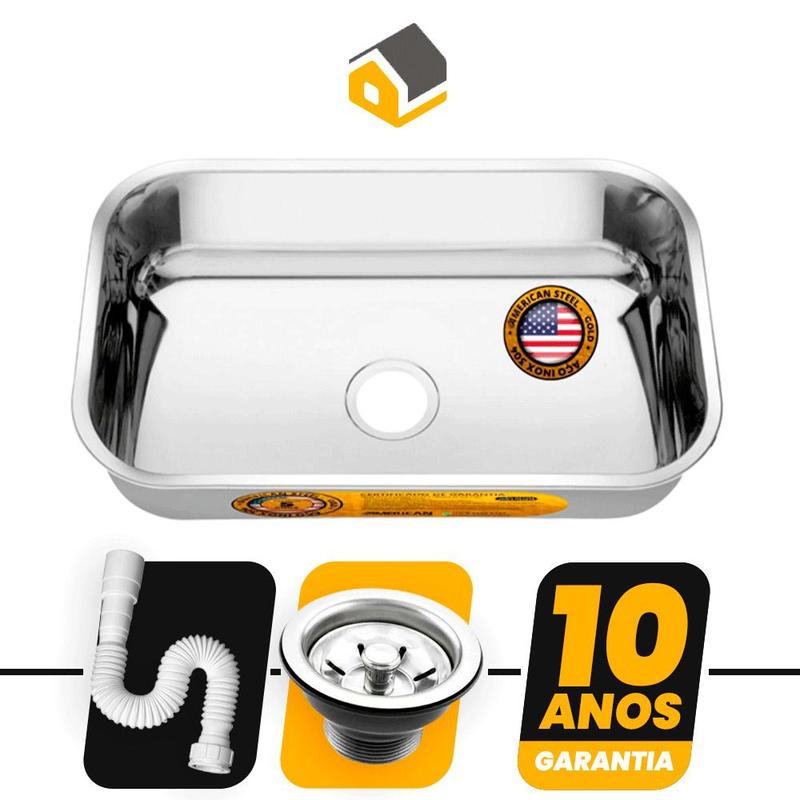 Cuba Pia N 2 Gold 304 Cozinha Inox American Steel - Pia e Cuba de ...
