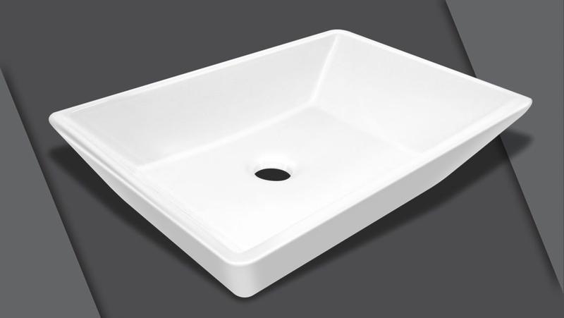 Cuba Retangular De Apoio Branca - 45x31cm - kza3 - Cuba de Apoio para ...