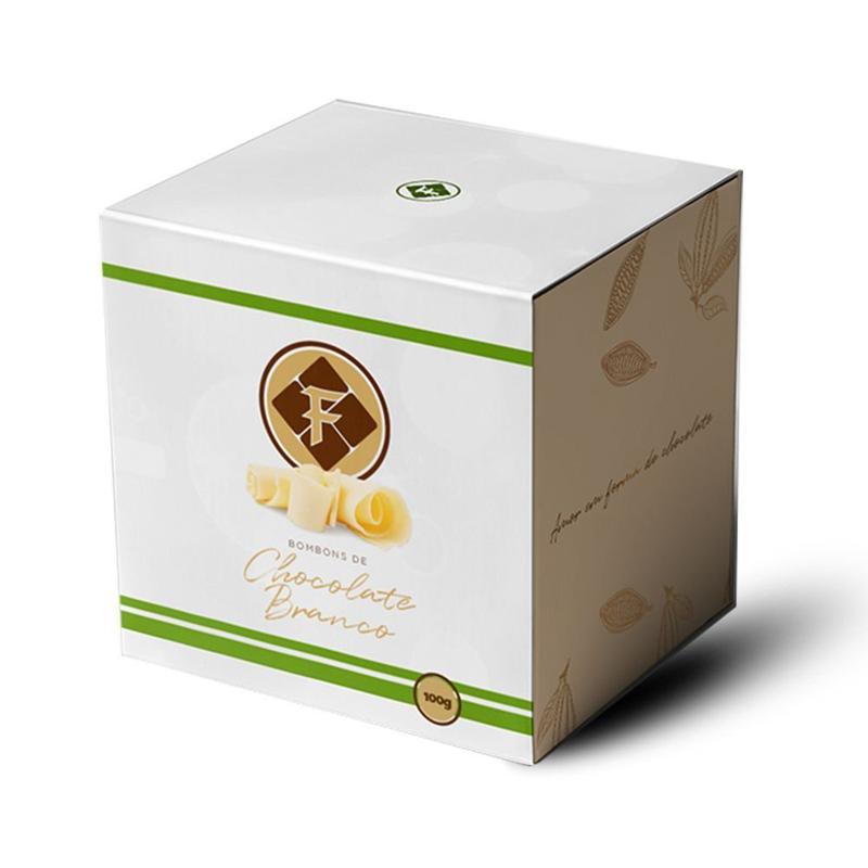 Cubo Bombons De Chocolate Branco 100g - Ferana Chocolates - Bombom ...