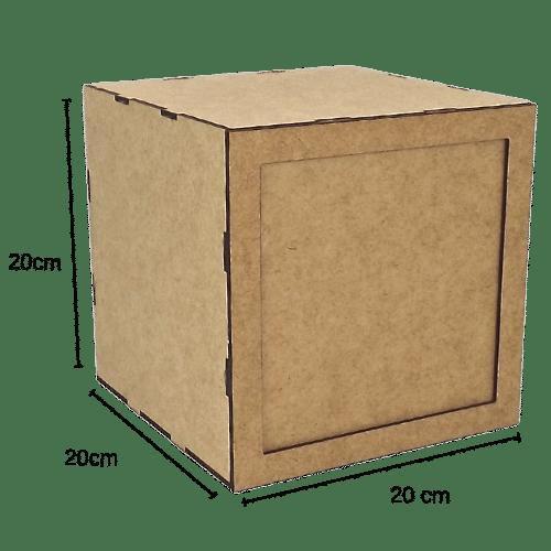 Cubo em MDF 20x20x20cm Encaixe Desmontável com Moldura - Art & Hobby ...