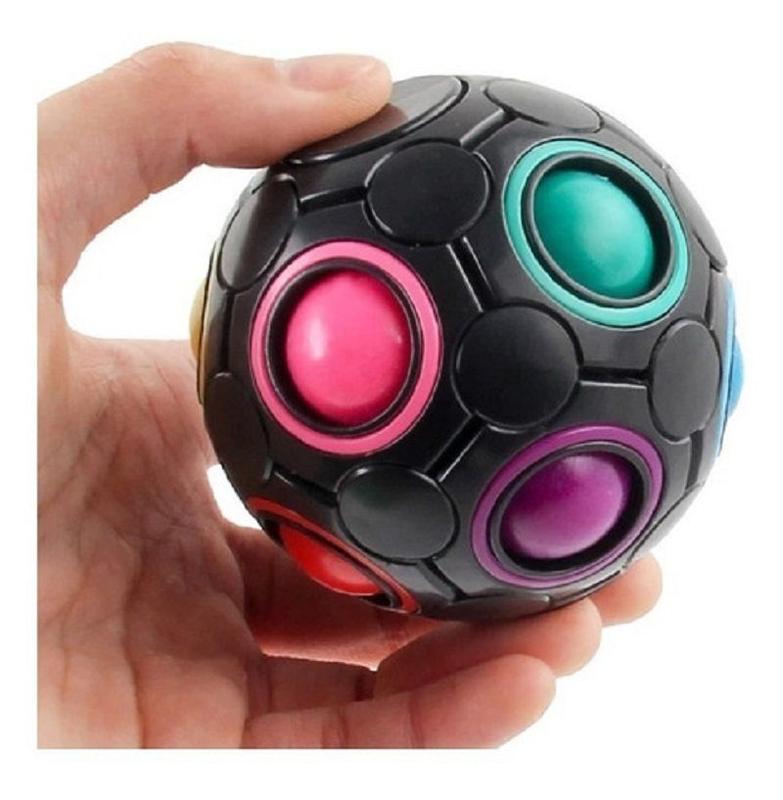 Cubo Mágico Bola Fidget Toy Puzzle Rainbow Ball Anti Estress Pop It ...