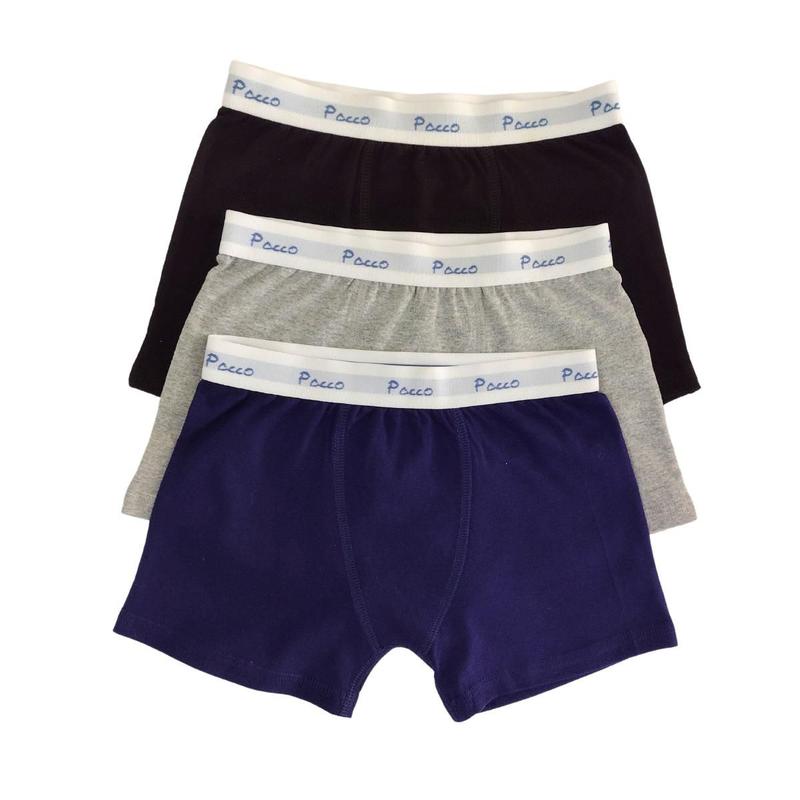 Cueca Boxer Infantil Algodão Kit 3 Cueca Boxer Juvenil - Pacco - Cueca ...