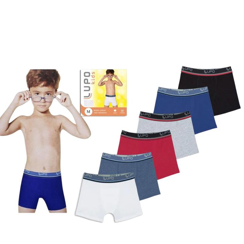 Cueca infantil kids boxer kit c/10 algodão lupo - Cueca Infantil ...