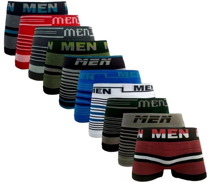 Cueca Masculina Juvenil sem costura kit 10 unidades sortidas ...