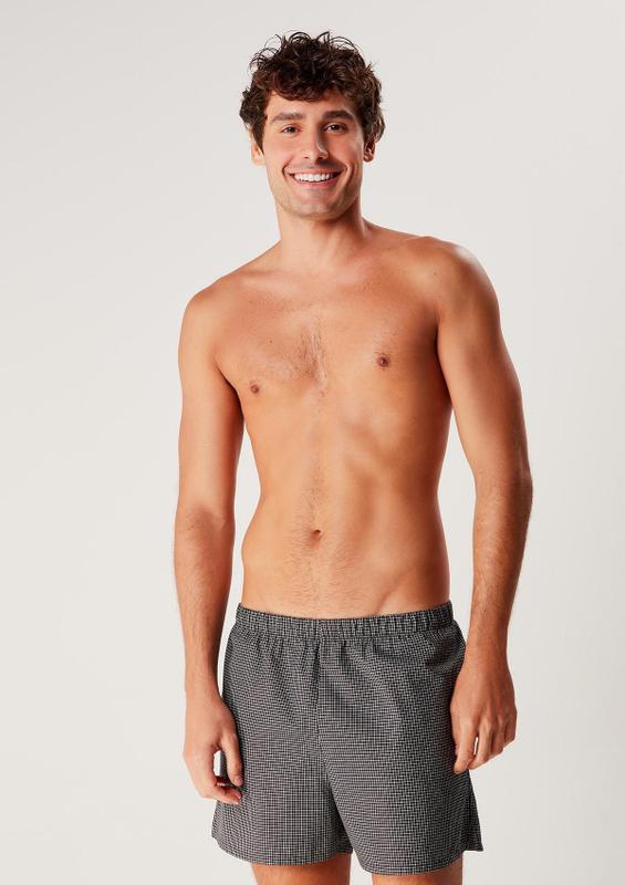 Cueca Samba Canção Xadrez - Hering - Cueca - Magazine Luiza