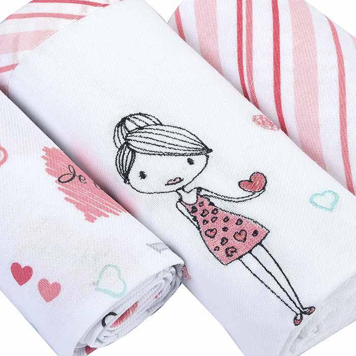 Cueiro Bebê Baby Nice Bordado 3 unidades 80 x 80cm - Cueiro - Magazine ...